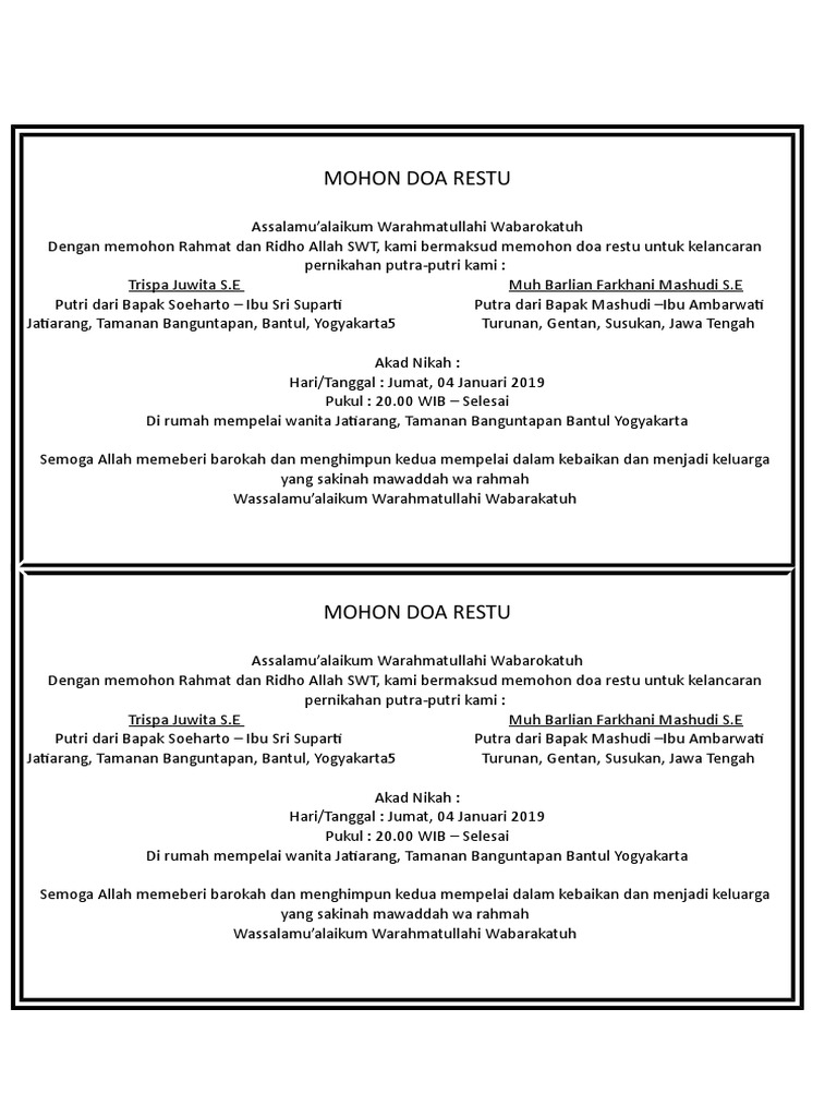 Mohon Doa Rest1 | PDF
