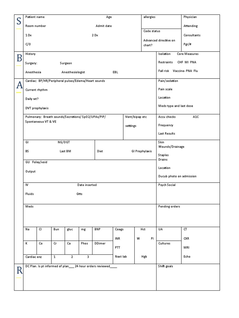 SBAR | PDF | Surgery | Health Care