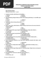 100 Soal Osn Ipa SD Terbaru | PDF