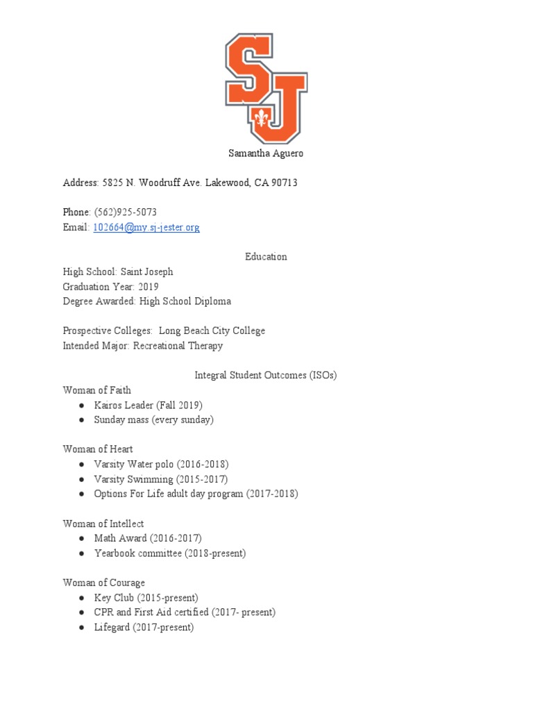SC Resume Template | PDF