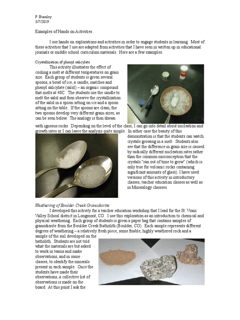 Engaging Hands-On Science Activities | PDF | Plate Tectonics | Weathering