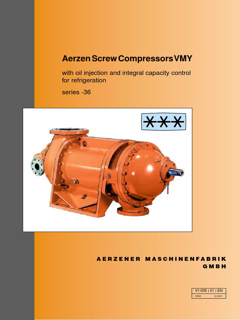 Aerzen VMY Screw Compressors Guide | PDF | Turbine | Chemical Engineering