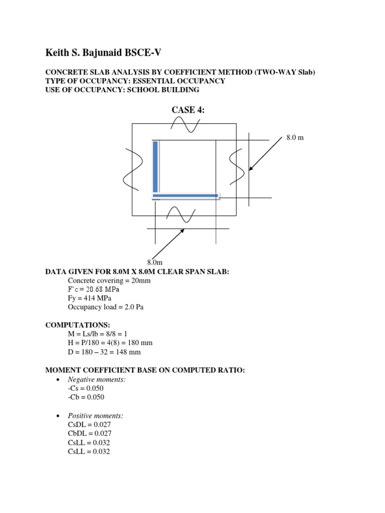 Concrete Slab Analysis by Coefficient Method PDF | PDF | Structural ...