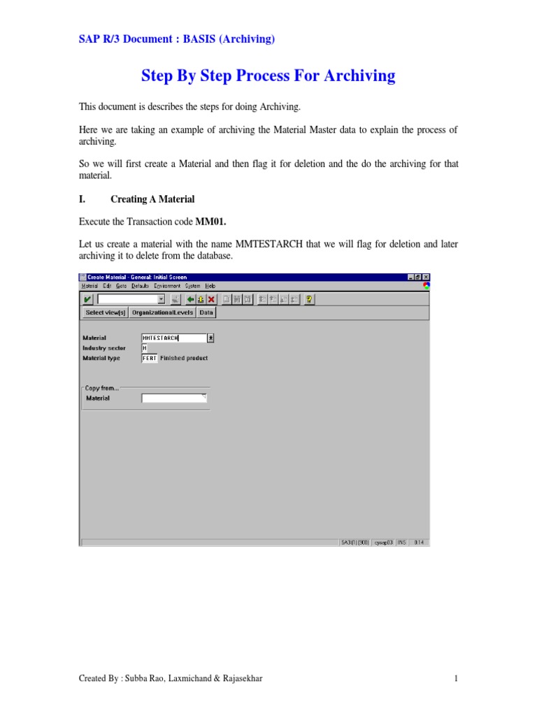 Step by Step Process For Archiving PDF | PDF