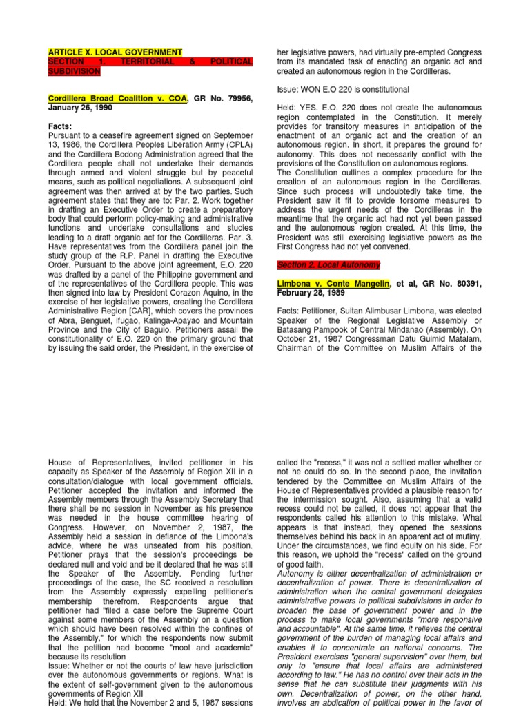 Consolidated Cases (Articles 10-11) PDF | PDF | Constitutionality ...