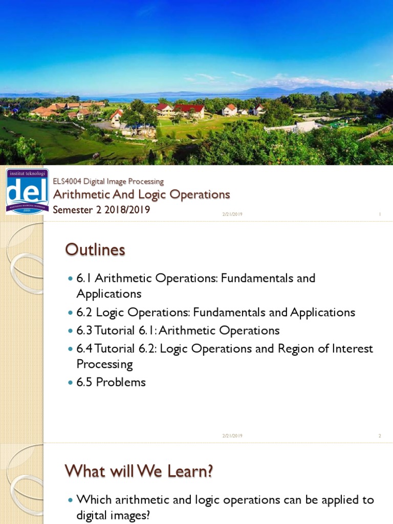 PCD W03S02 Arithmetic and Logic Operations | PDF | Digital Image | Arithmetic