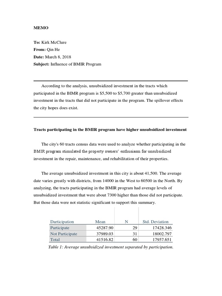 Memo 3 | PDF | Analysis Of Variance | Errors And Residuals