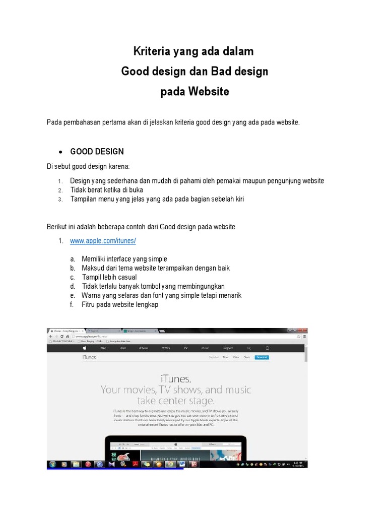 Kriteria Good dan Bad Design Website | PDF | Komputer
