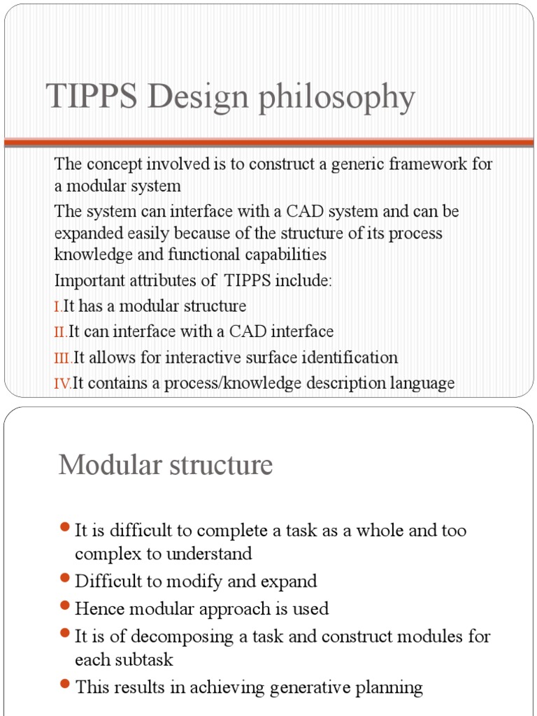 Modular CAD Interface for TIPPS System | PDF | Computer Aided Design ...