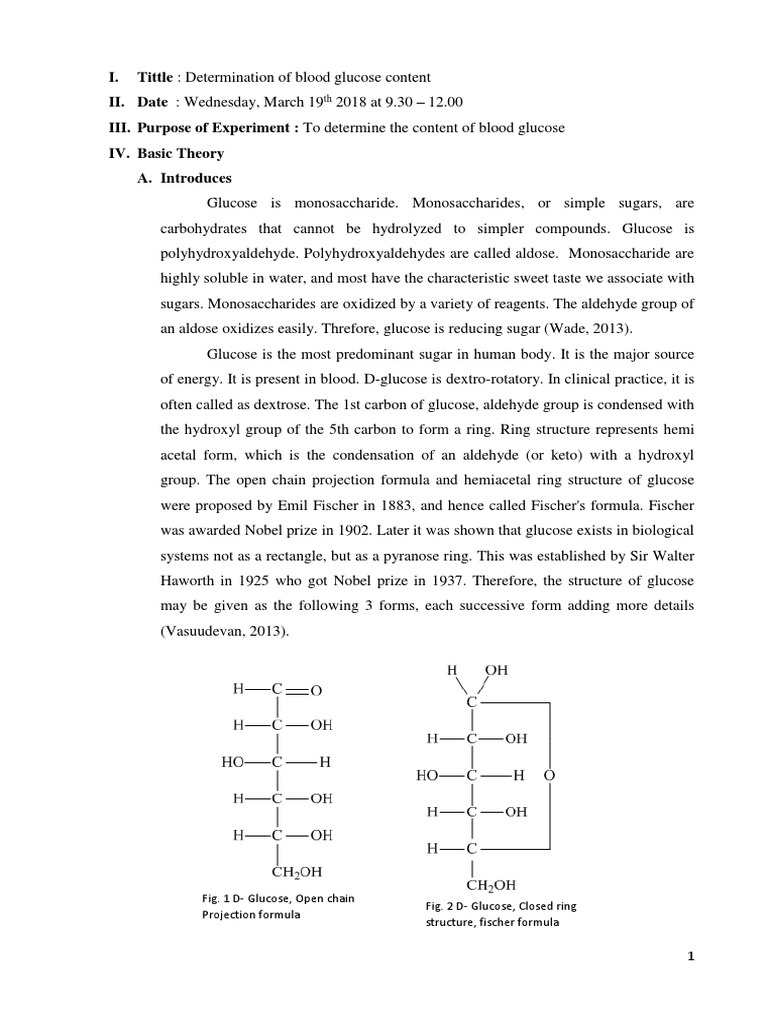 Determine Blood Glucose Content Using Somogyi-Nelson Method | PDF ...