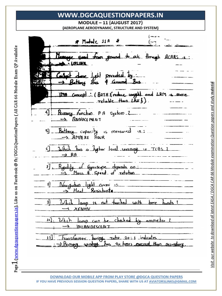 DGCA CPL Exam Sample Paper Module 11 | PDF | Google Play | Multimedia