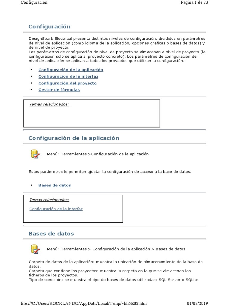 Tutoriales Desingspark Electrical | PDF | Servidor SQL de Microsoft | Archivo de computadora