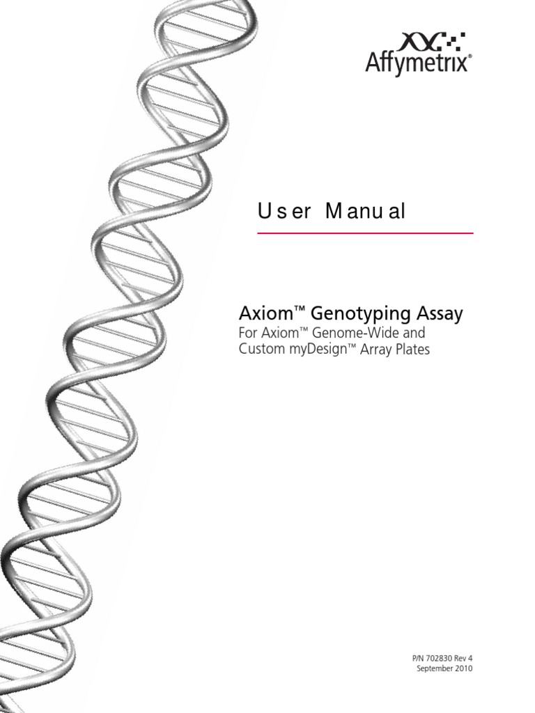 Axiom Genotyping Assay User Manual | PDF | Genome Wide Association ...