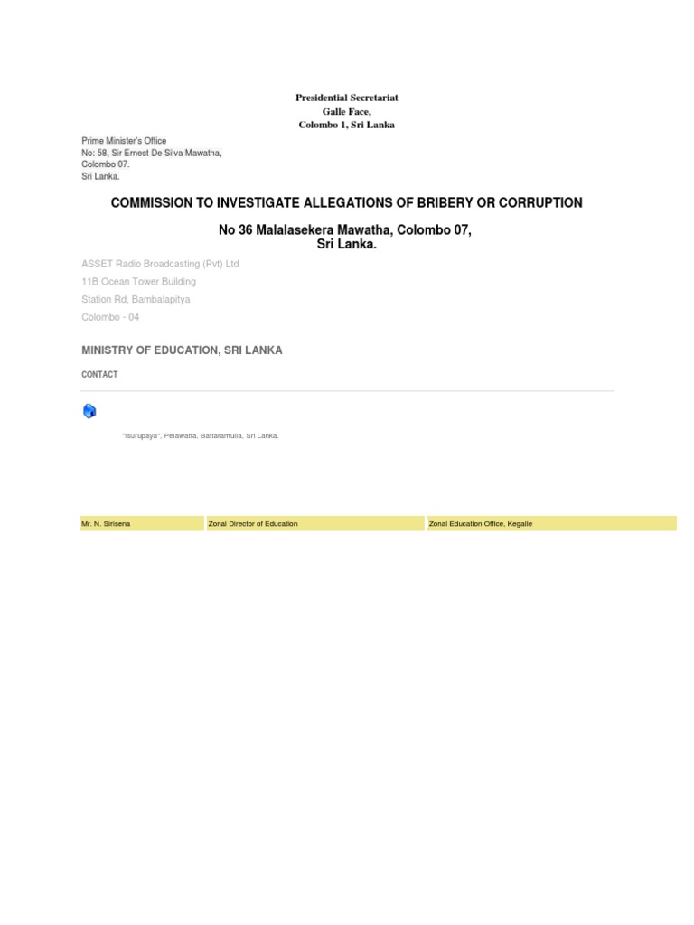 Presidential Secretariat | PDF