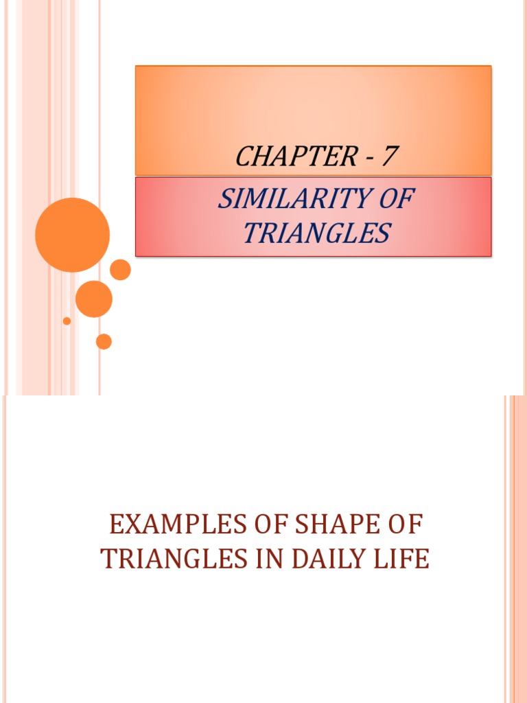 Chapter - 7: Similarity of Triangles | PDF