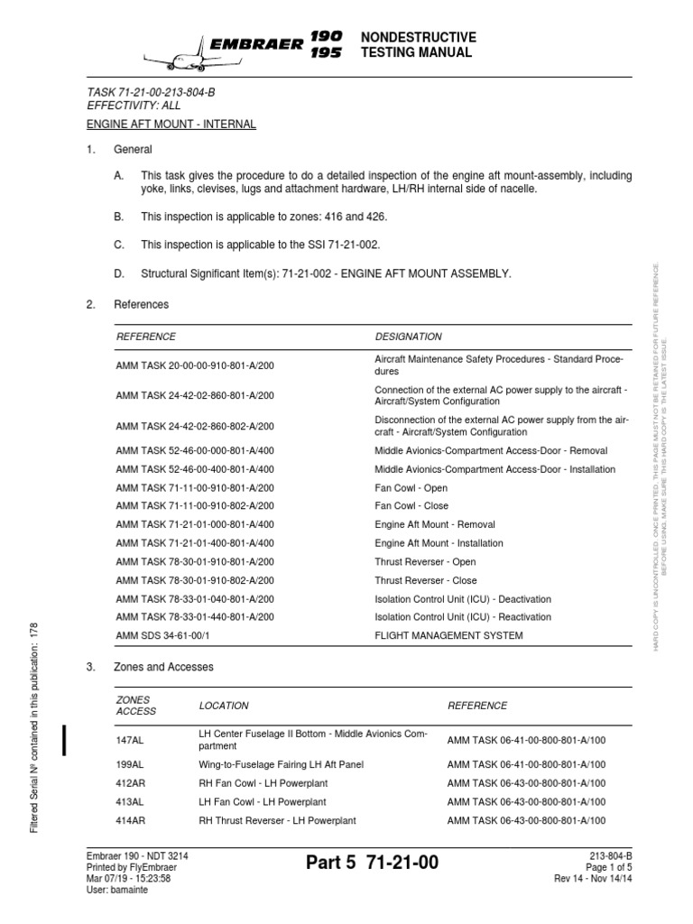 NDT - AFT Engine Mount Inspection #2 | PDF | Nondestructive Testing ...