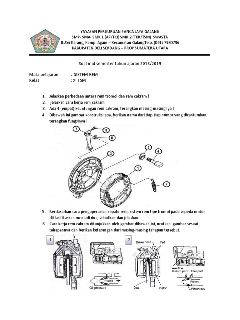 Soal Sistem Rem | PDF