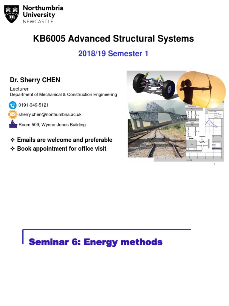 Energy Methods for Structural Analysis: Strain Energy, Stress ...