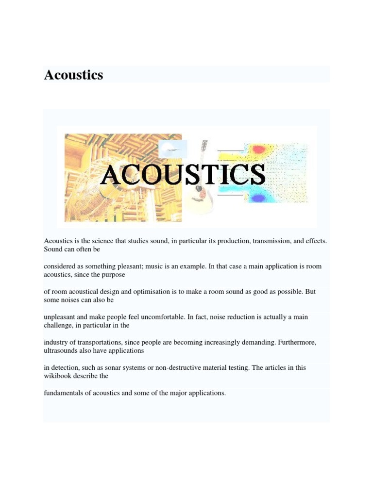 Aucostics | PDF | Sound | Waves