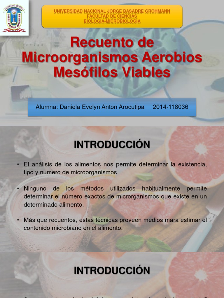 Recuento de Microorganismos Aerobios Mesófilos Viables-CORREGIDO | PDF ...