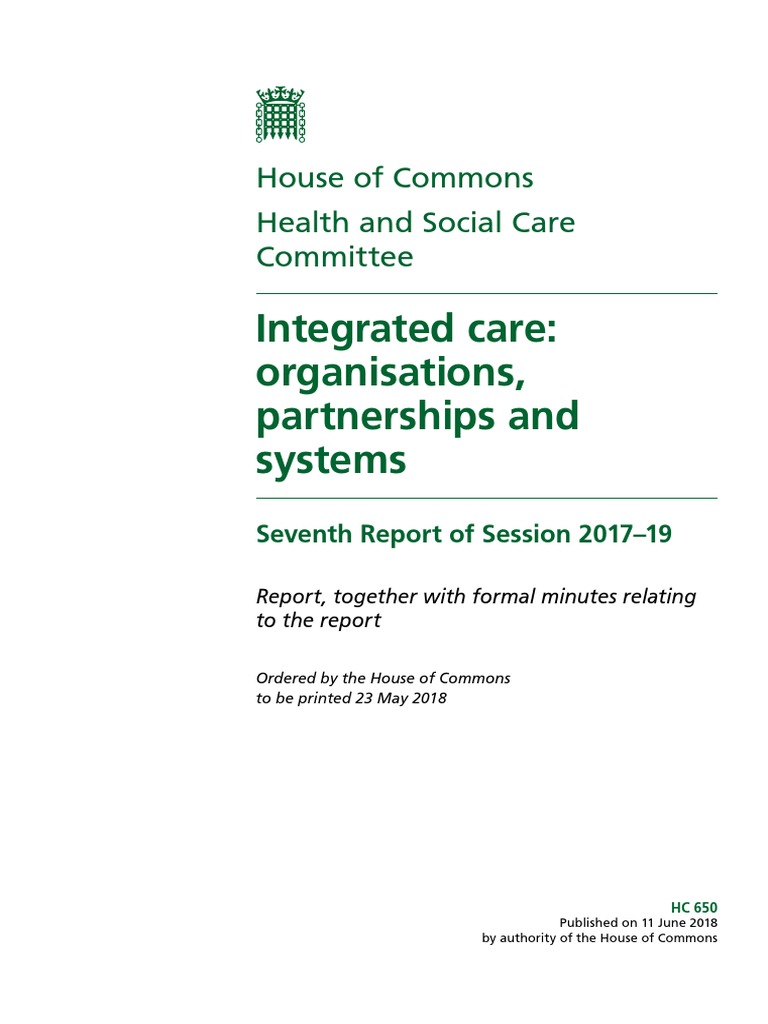 Integrated Care: Organisations, Partnerships and Systems: House of ...
