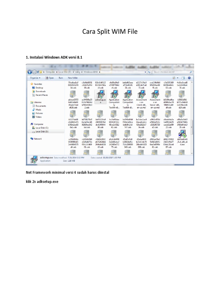 Cara Split WIM File | PDF