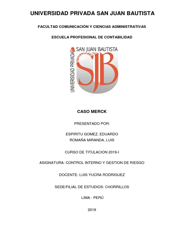 Caso Merck Control Interno | PDF | Contador | Corrupción política