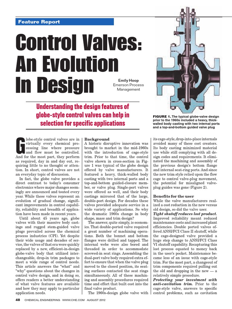 Control Valves An Evolution in Design - CE - Aug 2012 | PDF | Valve ...