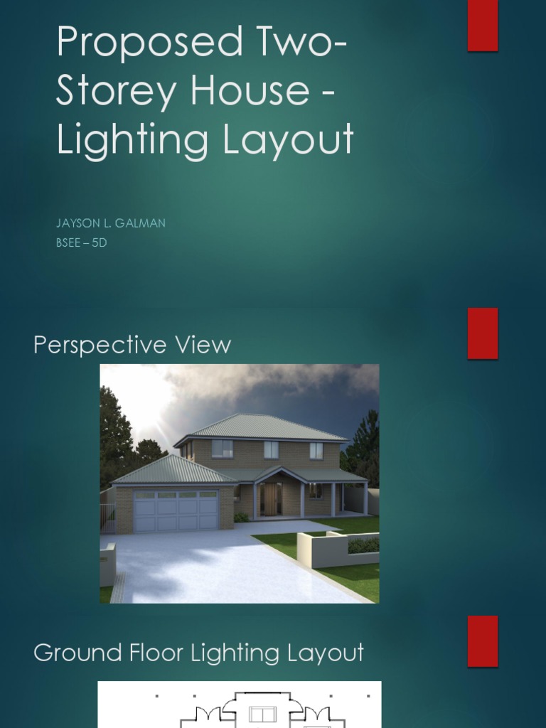 Proposed Two-Storey House - Lighting Layout: Jayson L. Galman Bsee - 5D ...