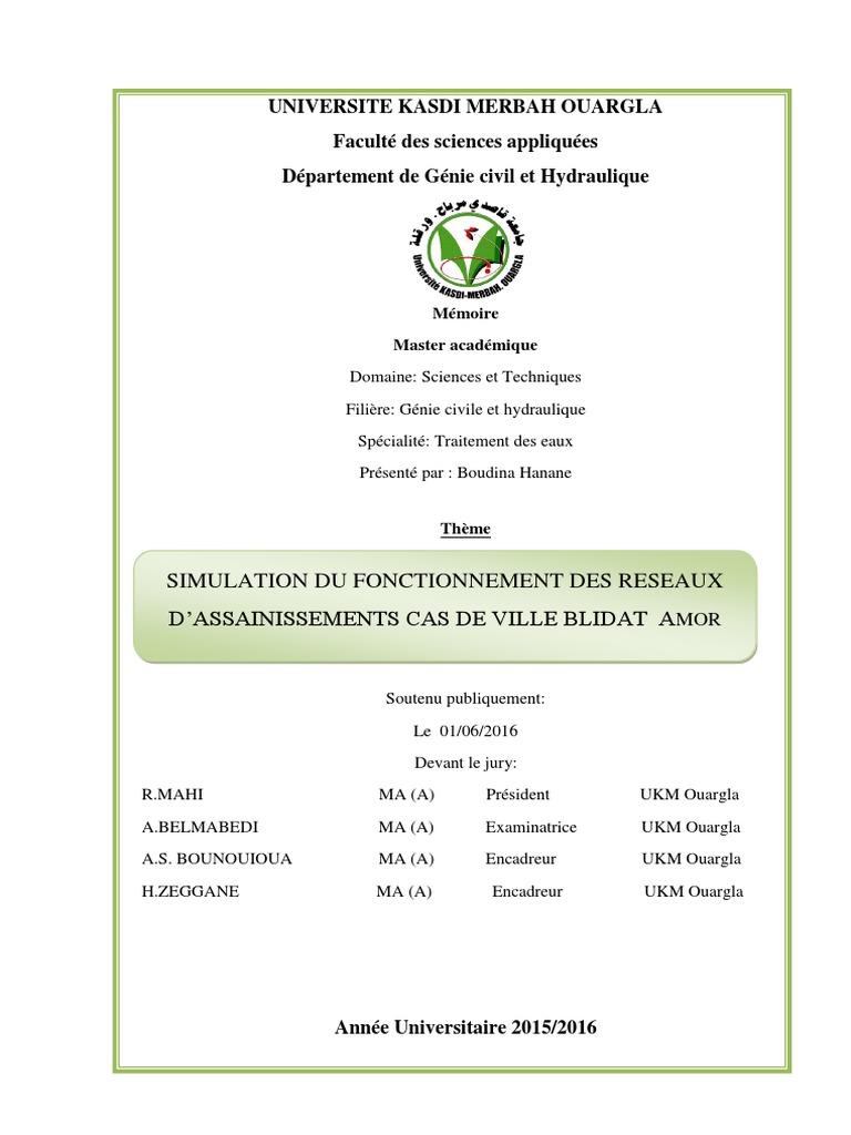 Boudina PDF | PDF | Assainissement | Ingénierie civile