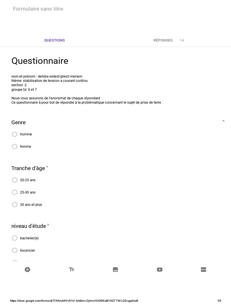 Formulaire Sans Titre - Google Forms | PDF