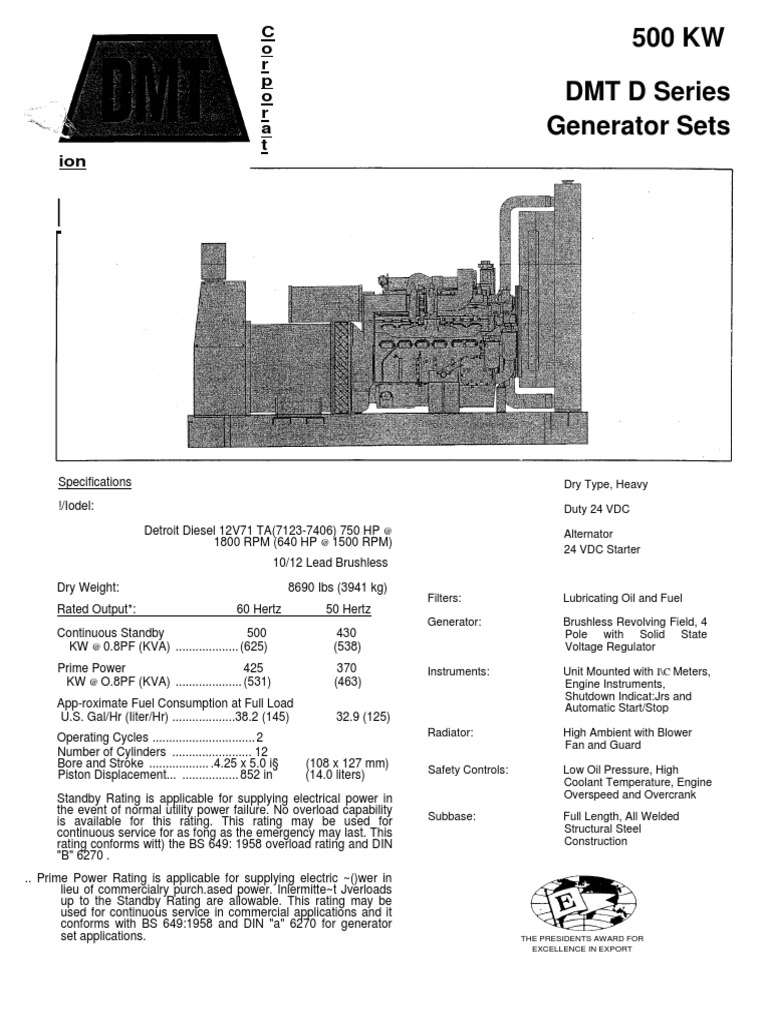 DETROIT 12V71TA Data PDF | PDF | Electromagnetic Interference | Engines