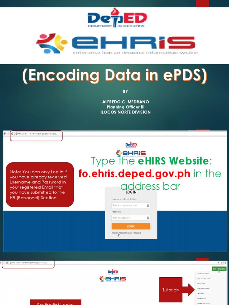 EPDS-EHRIS-presentation by Alfredo C Medrano (Latest With Animation ...