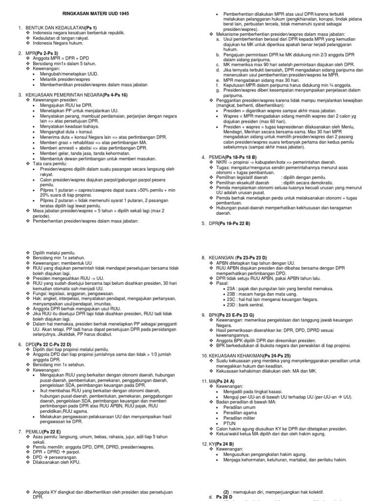 Ringkasan Materi TWK | PDF