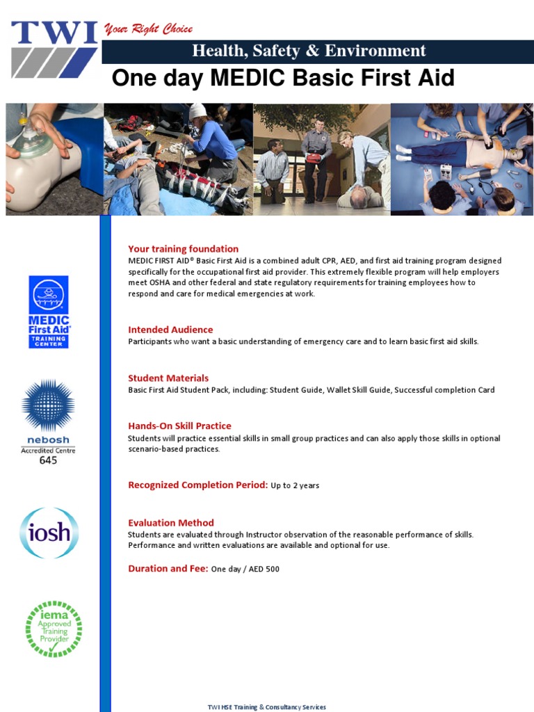 Medic First Aid v3 | PDF | First Aid | Cardiopulmonary Resuscitation