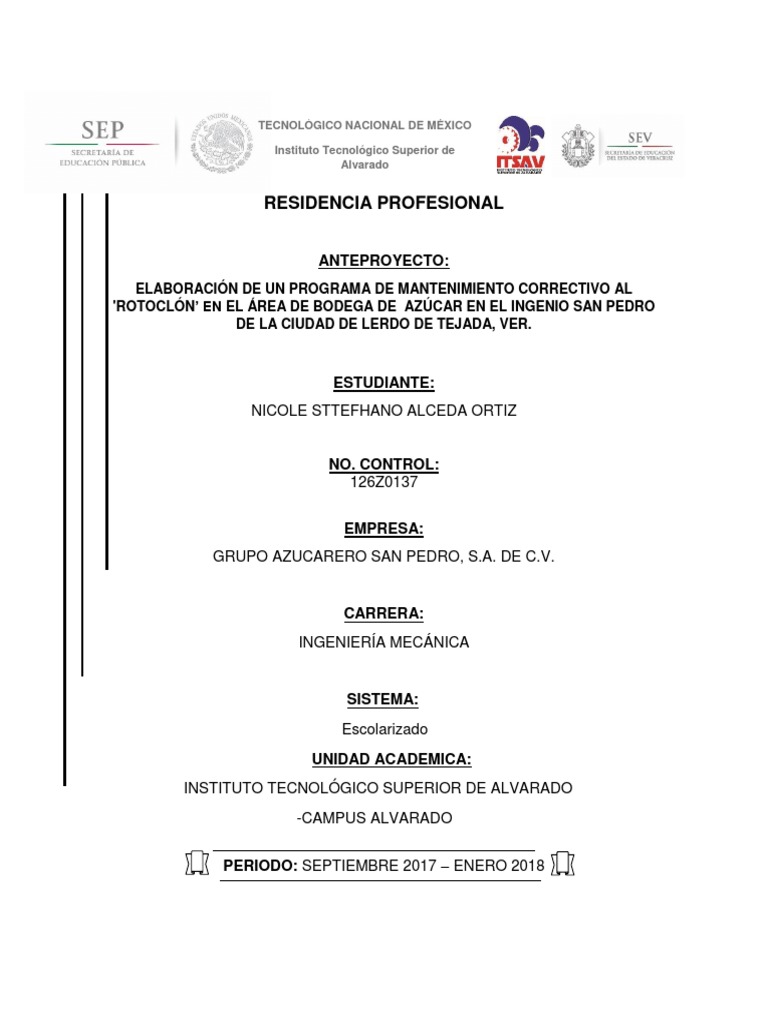 Informe Técnico de Residencia Profesional PDF | PDF | Calidad (comercial) | Rieles