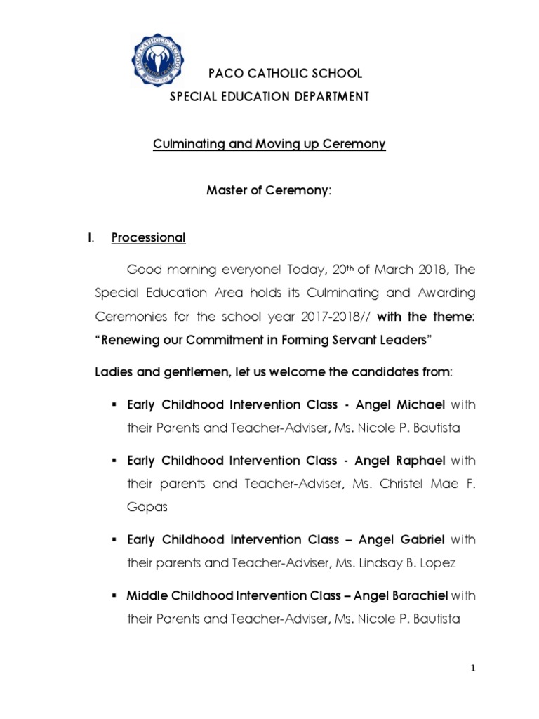 Culminating Script FINALLLL 2018 | PDF | Angel