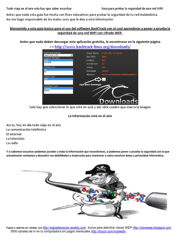 Guia para Descifrar Una Clave Wep Paso A Paso PDF | PDF | Estándares de ...