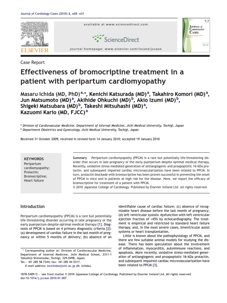Effectiveness of Bromocriptine Treatment | PDF | Diastole | Cardiology