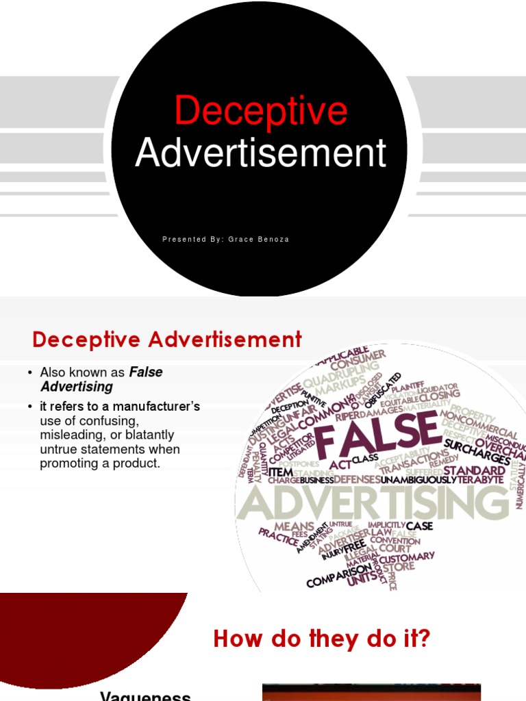 Deceptive: Advertisement | PDF