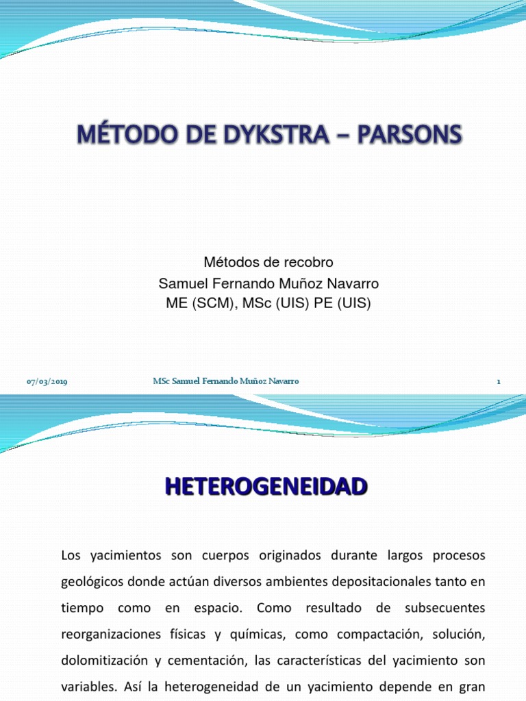 Jitorres - 4. Método de Dykstra - Parsons | PDF | Logaritmo | Porcentaje