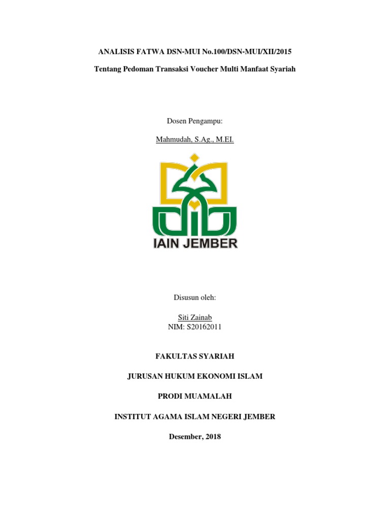 Analisis Fatwa DSN-MUI | PDF