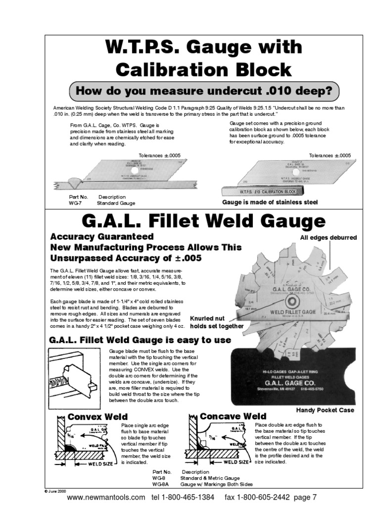 W.T.P.S. Gauge With | PDF | Welding | Construction