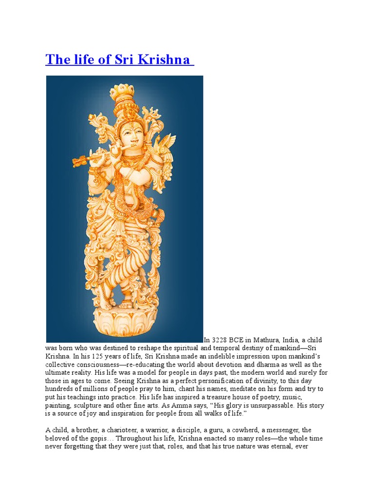 The Life of Sri Vasudeva Swaroopam | PDF | Krishna | Hinduism