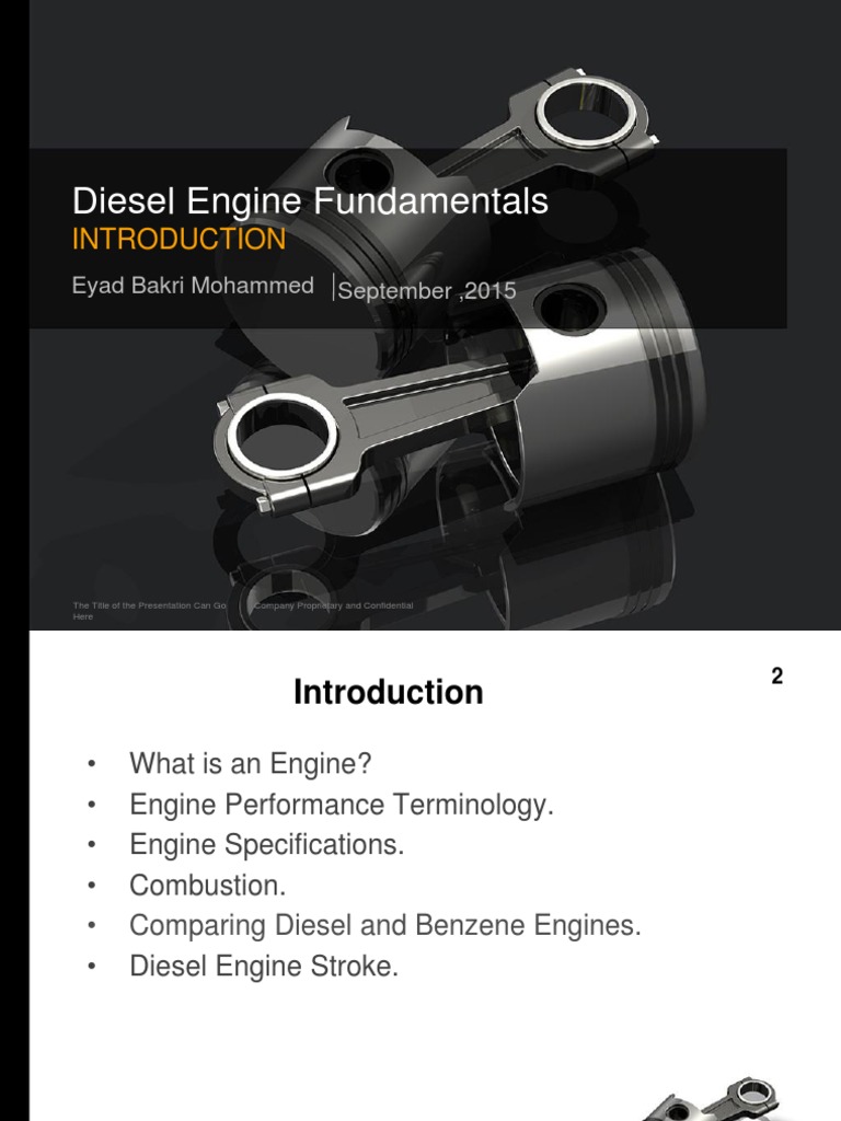 Diesel Engine Fundamentals: Eyad Bakri Mohammed September, 2015 ...