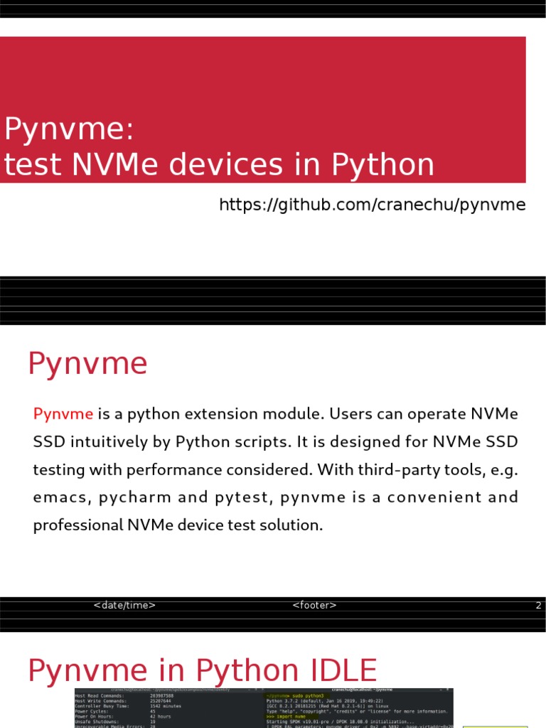 Pynvme Introduction | PDF | Python (Programming Language) | System Software
