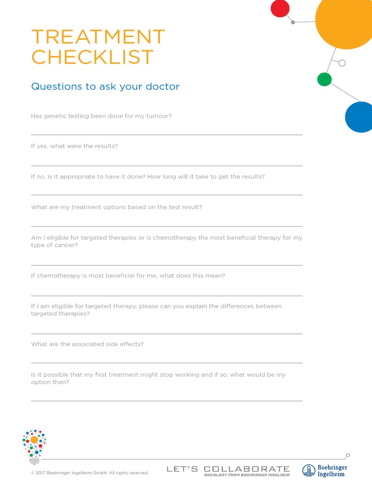 Treatment Checklist PDF | PDF