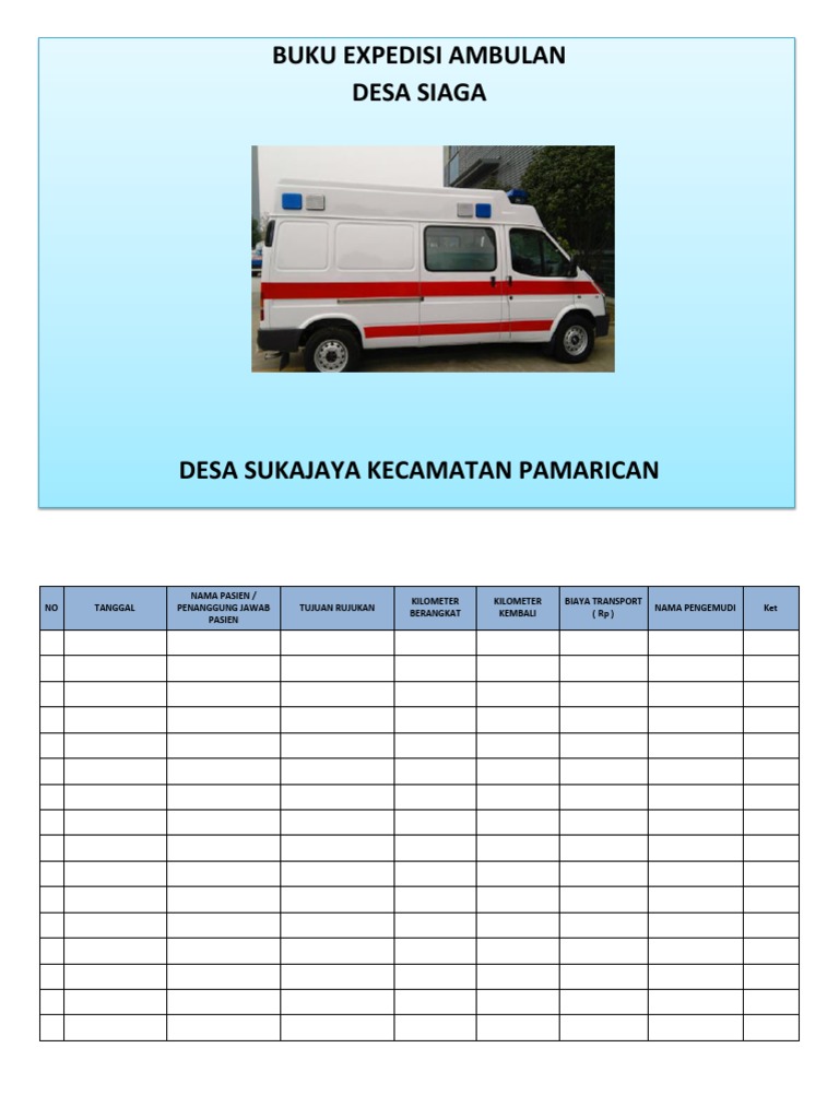 Buku Expedisi Ambulan | PDF
