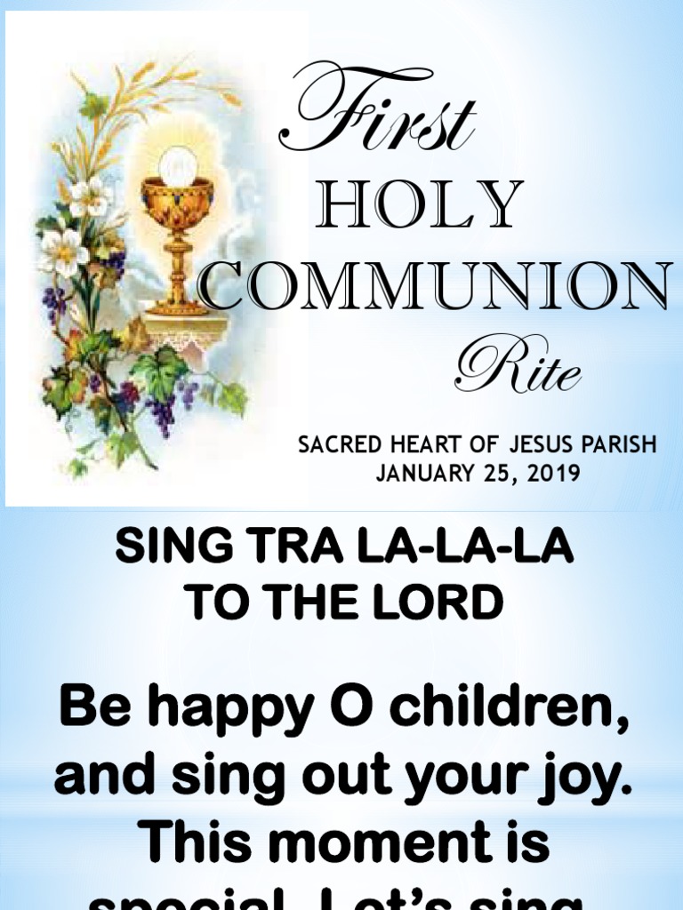 First Holy Communion Celebration Guide | PDF | Eucharist | Lord's Prayer