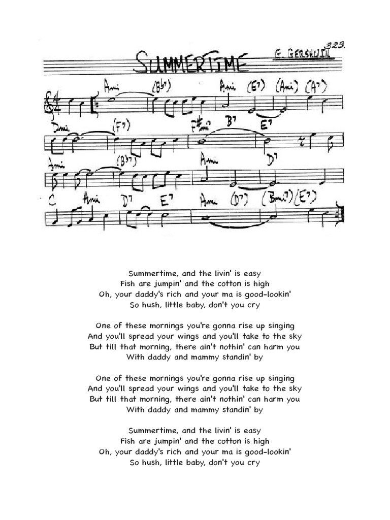 Leadsheet Summertime | PDF